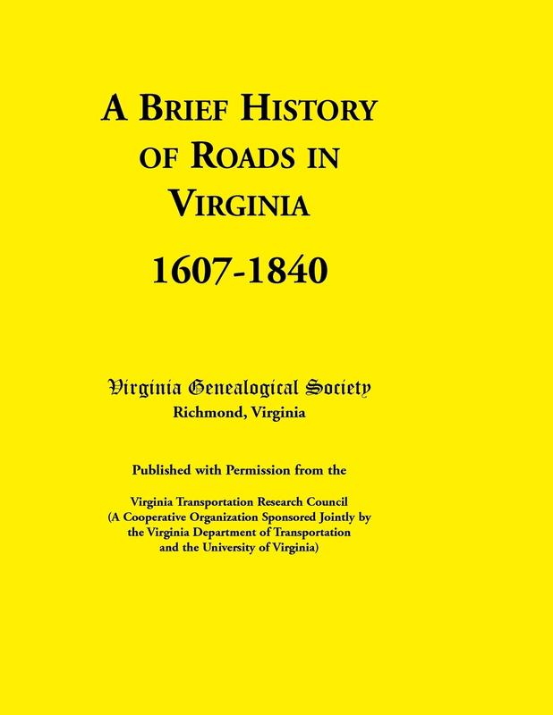 Bookscape | Buy A Brief History of Roads in Virginia 1607-1840 ...