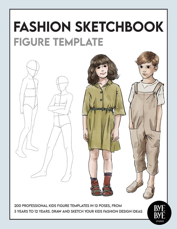 Bookscape | Buy Fashion Sketchbook Kids Figure Template