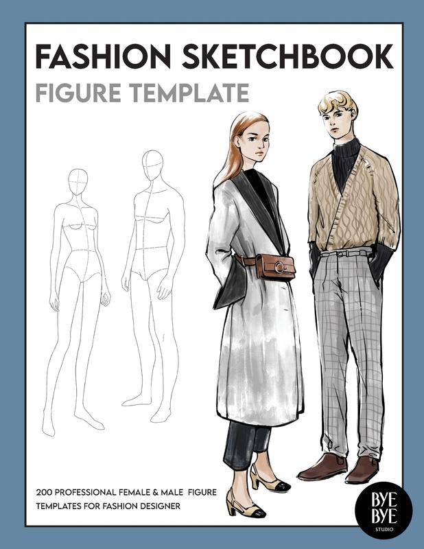Bookscape | Buy Female & Male Fashion Sketchbook Figure Template
