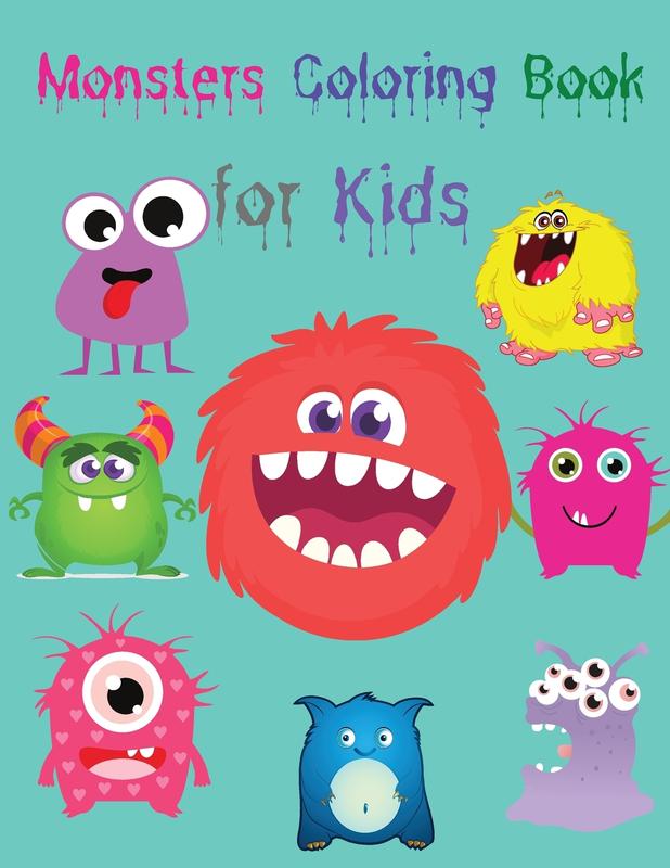 Buy Monsters Coloring Book for Kids: Cute and Scary Monsters to Color ...