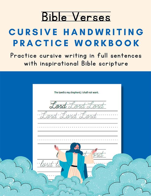 Bookscape | Buy Bible Verses Cursive Handwriting Practice workbook