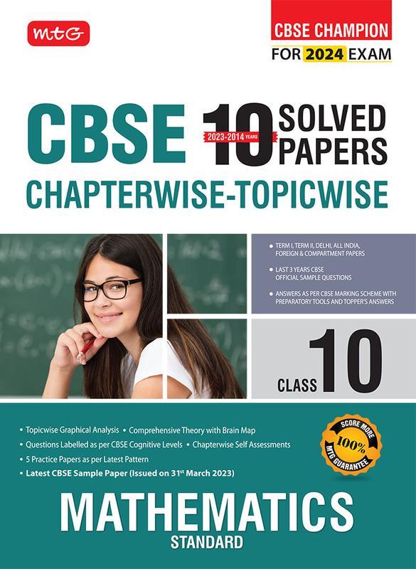 Bookscape | Buy MTG CBSE 10 Years Chapterwise Topicwise Solved Papers Class 10 Mathematics ...