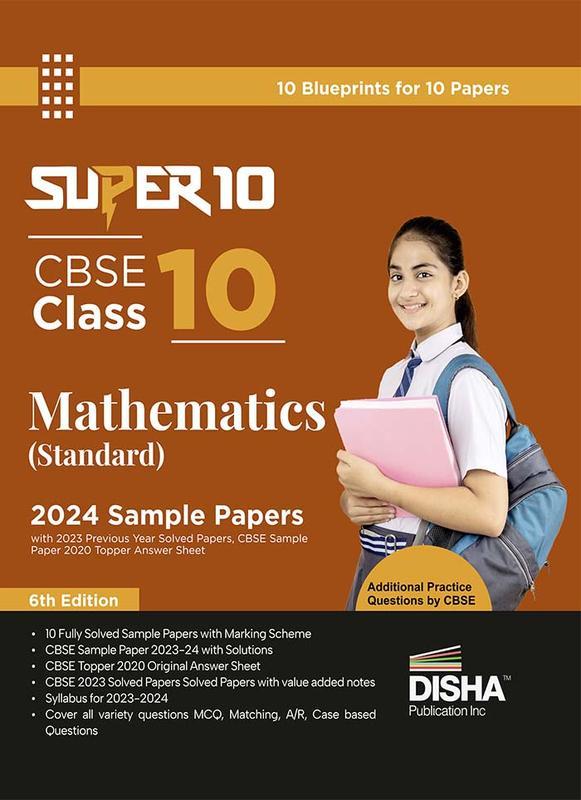 Bookscape | Buy Super 10 CBSE Class 10 Mathematics (Standard) 2024 Sample Papers with 2023 ...