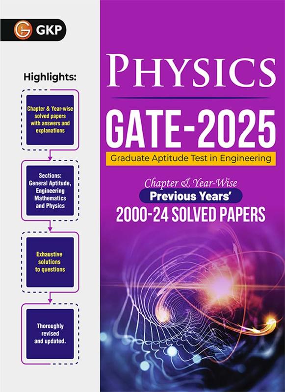 Bookscape | Buy GKP GATE 2025 : Physics - 25 Years' Chapter-wise & Year-wise Solved Papers 2000-2024