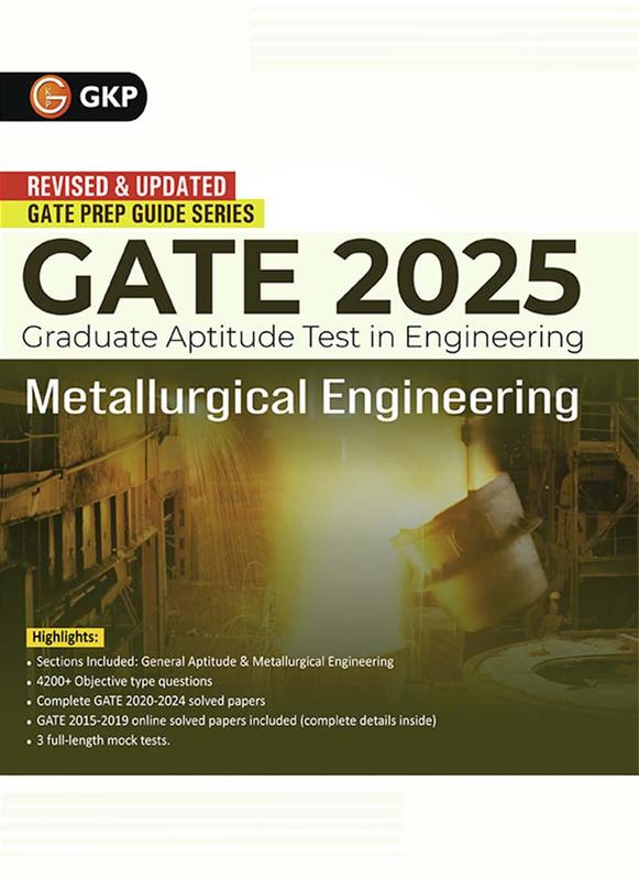 Bookscape | Buy GKP GATE 2025 : Metallurgical Engineering - Guide(Also includes Solved Papers ...