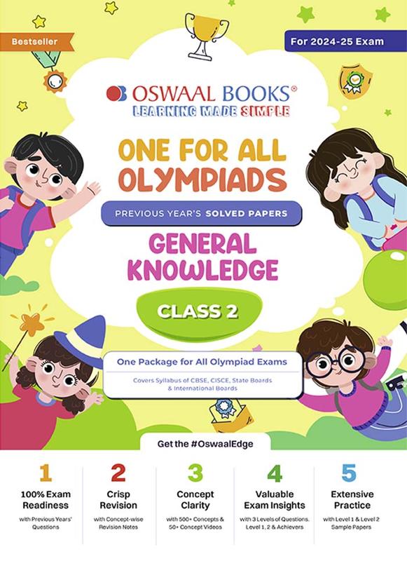 Bookscape | Buy Oswaal One For All Olympiad Class 2 General Knowledge ...