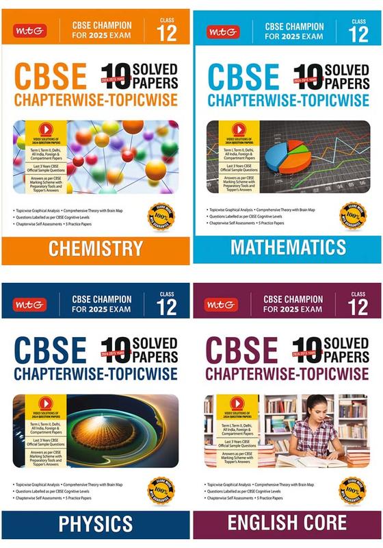 Buy MTG CBSE 10 Years (2024-2015) Chapterwise Topicwise Solved Papers With Question Bank Class ...