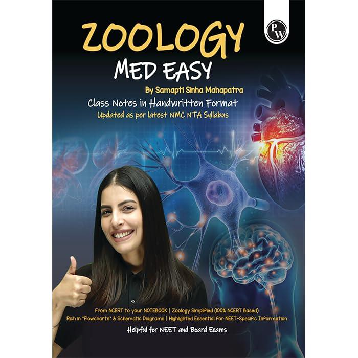Buy PW Zoology Med Easy For NEET and Board Exams 2024-25 | Flowcharts Schematic Diagrams Samapti ...