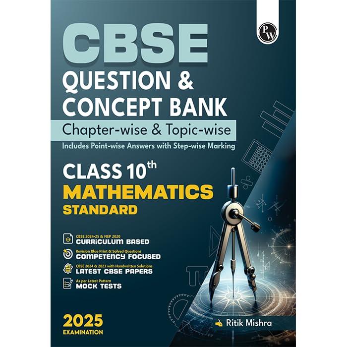 Buy PW CBSE Question and Concept Bank (QCB) Class 10 Mathematics ...