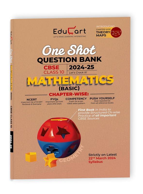 Buy Educart CBSE Class 10 MATHEMATICS BASIC One Shot Question Bank 2024-25 (for 2025 exam)