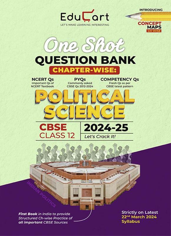 Buy Educart CBSE Class 12 POLITICAL SCIENCE One Shot Question Bank 2024 ...