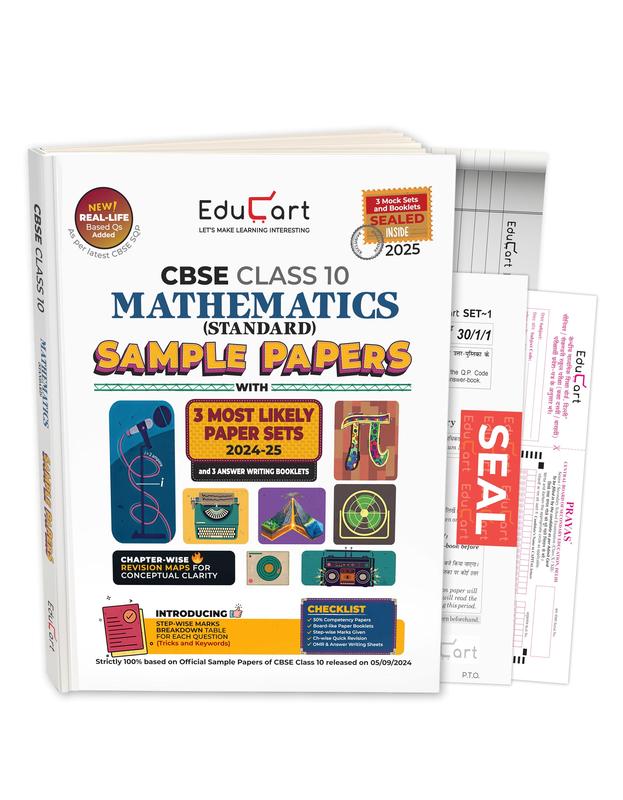 Bookscape | Buy Educart CBSE Mathematics Standard Class 10 Sample Papers 2024-25 (With exclusive ...