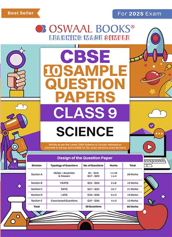 Buy Oswaal CBSE Sample Question Papers Class 9 Science Book (For 2025 Exam)