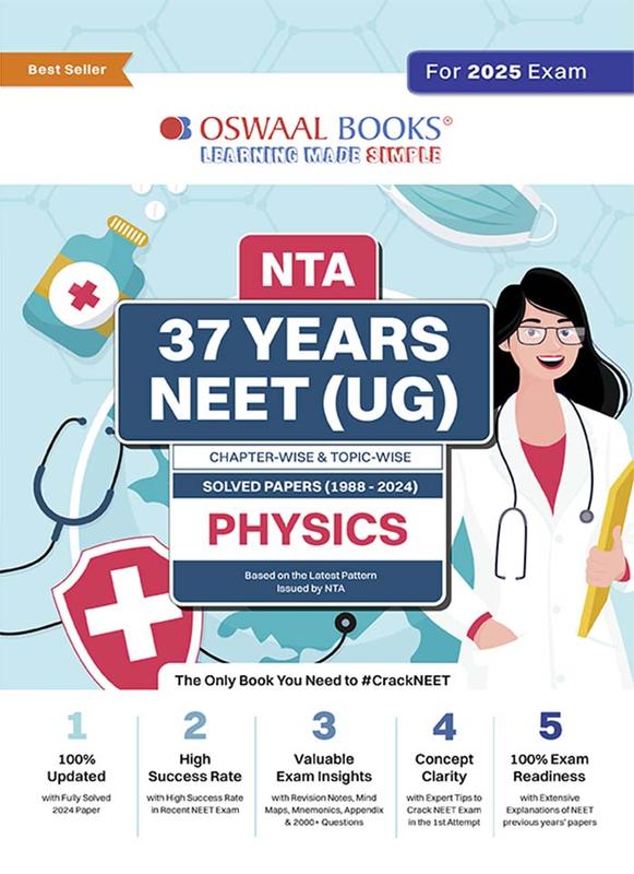 Buy Oswaal NEET (UG) 37 Years' Chapter-wise & Topic-wise Solved Papers Physics (1988-2024) for ...