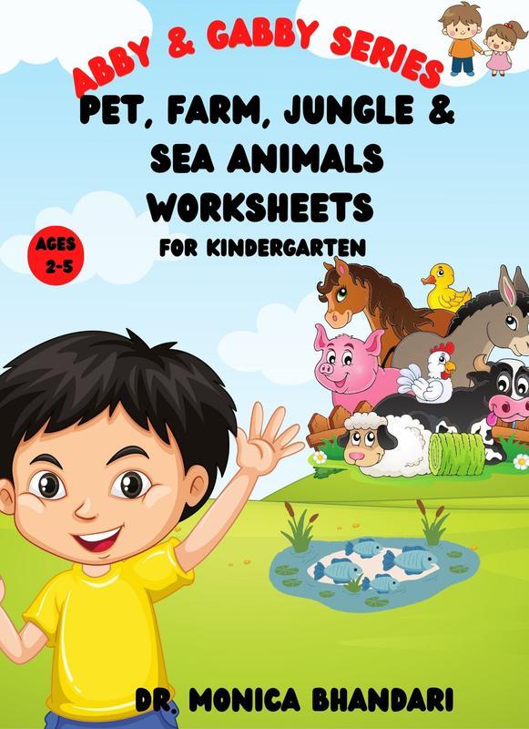 Bookscape | Buy Pet Farm Jungle & Sea Animals Worksheets for Kindergarten
