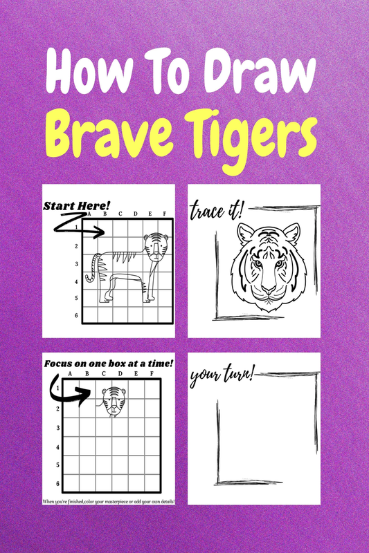Buy How To Draw Brave Tigers : A Step by Step Coloring and Activity ...