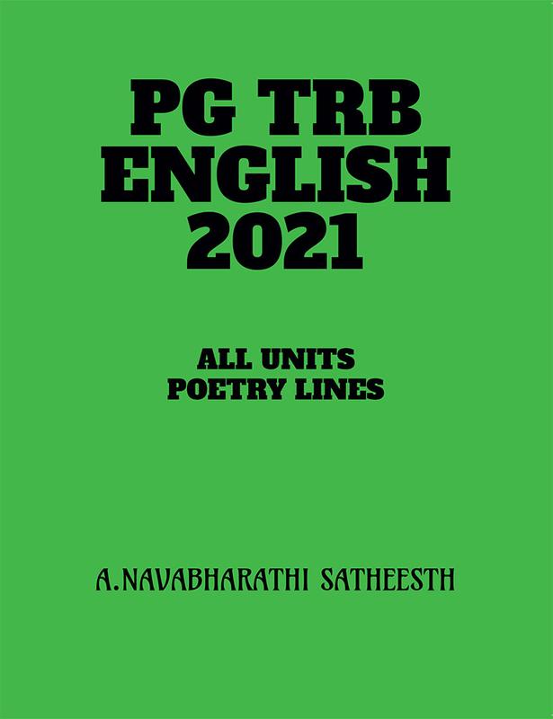 Buy PG TRB ENGLISH ALL UNITS POETRY LINES 2021
